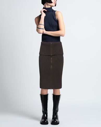 TOD'S TOD'S Midi Skirt in Dark Merino Wool and Cashmere